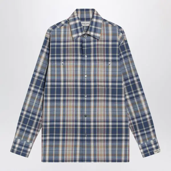GOLDEN GOOSE Checked Cotton Poplin Shirt - Multicolor