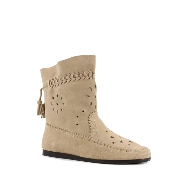 Isabel Marant Étoile Braided Detail Pull-on Boots - Cream