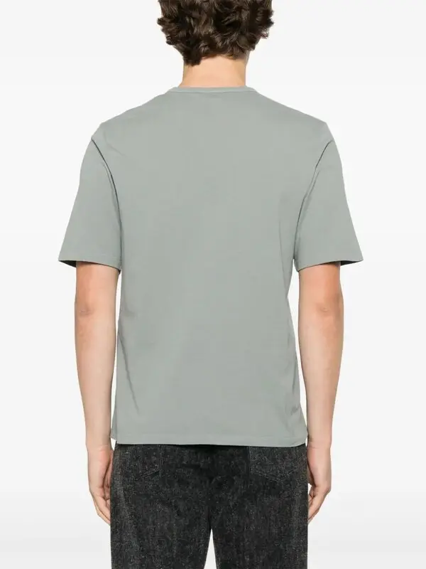 Saint Laurent Tonal Logo Embroidery Cotton T-shirt