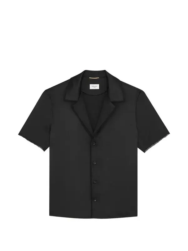 Saint Laurent Silk Satin Shirt With Lace Trim