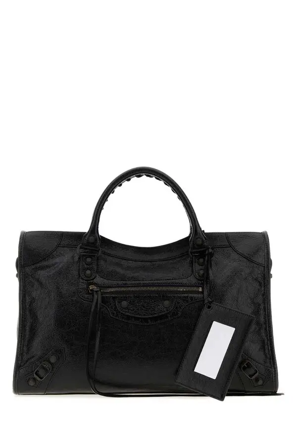 Balenciaga Leather Medium Le City Handbag - Black