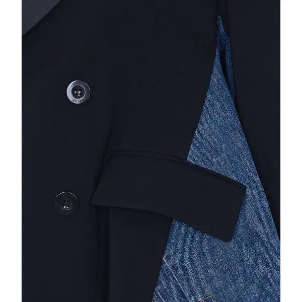Sacai Suiting X Denim Jacket - Black