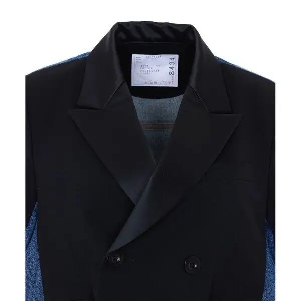 Sacai Suiting X Denim Jacket - Black