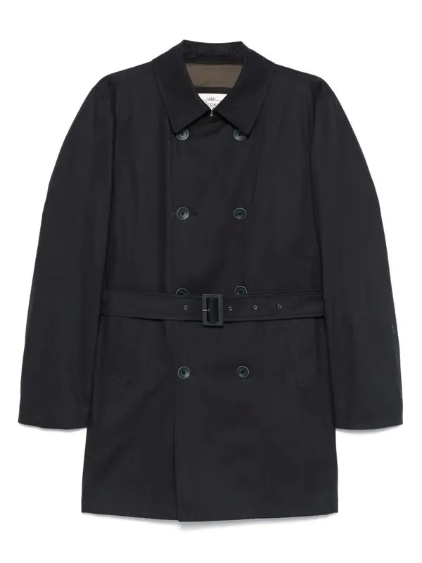 Herno Double-breasted Trench Coat - Blue