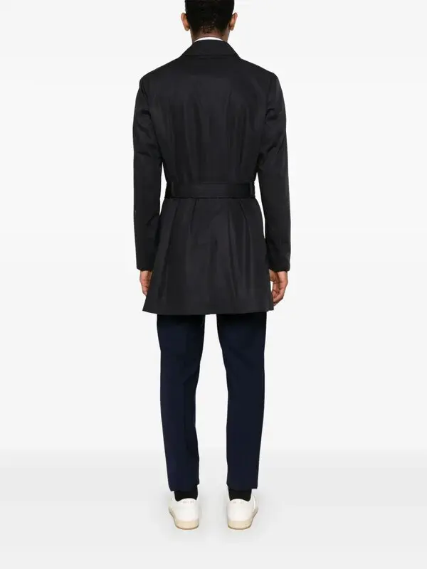 Herno Double-breasted Trench Coat - Blue