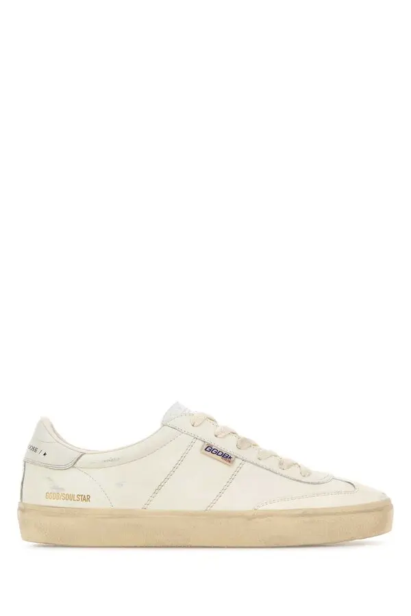 GOLDEN GOOSE Leather Soul Star Sneakers - White