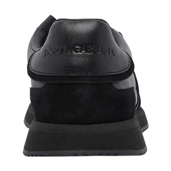 Dolce & Gabbana Dg Cushion Leather Sneakers - Black