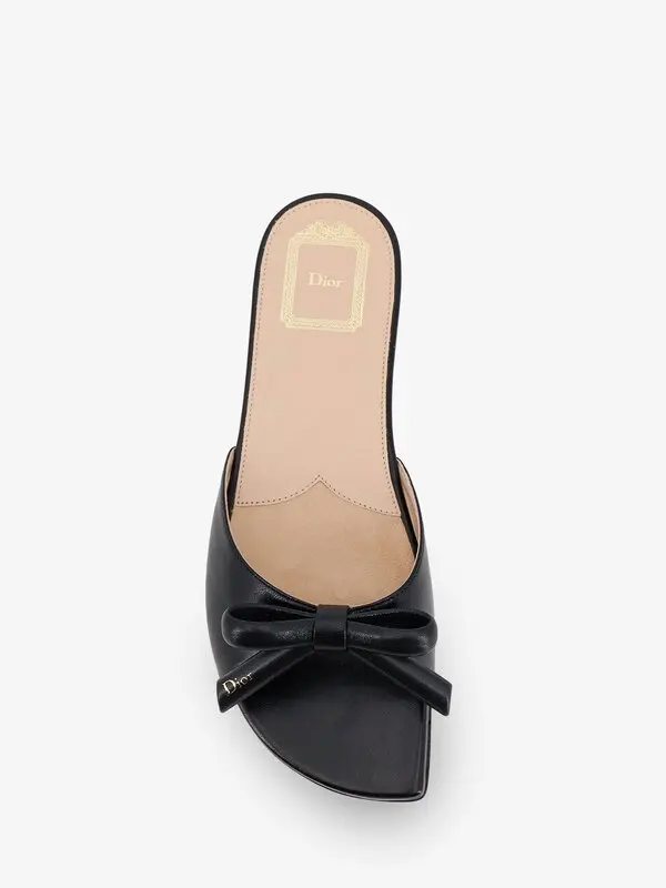 Dior Leather Bow Detail Sandals