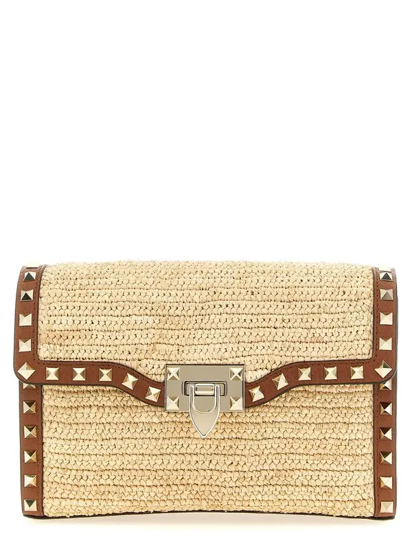 Valentino Garavani Rockstud Small Shoulder Bag - Cream