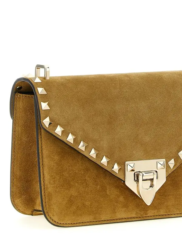 Valentino Garavani Rockstud Small Shoulder Bag - Cream
