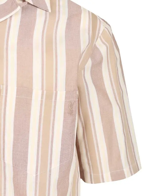 Saint Laurent Striped Cotton Shirt - Multicolor