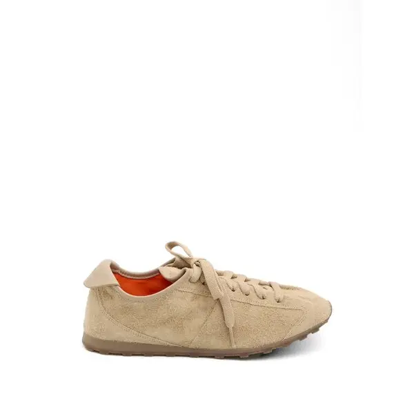 Jacquemus Suede Lace-up Almond Toe Boots - Cream