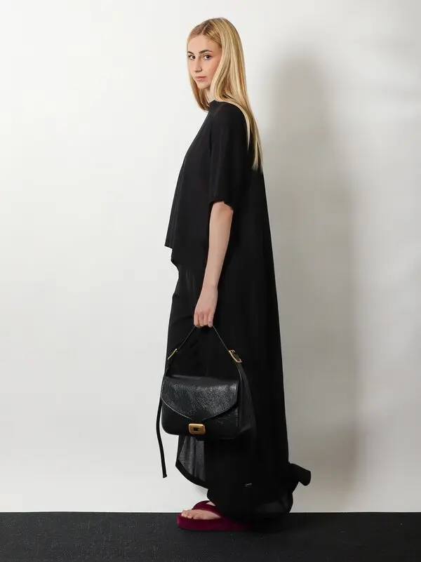 Balenciaga Arena Leather Medium Shoulder Bag - Black