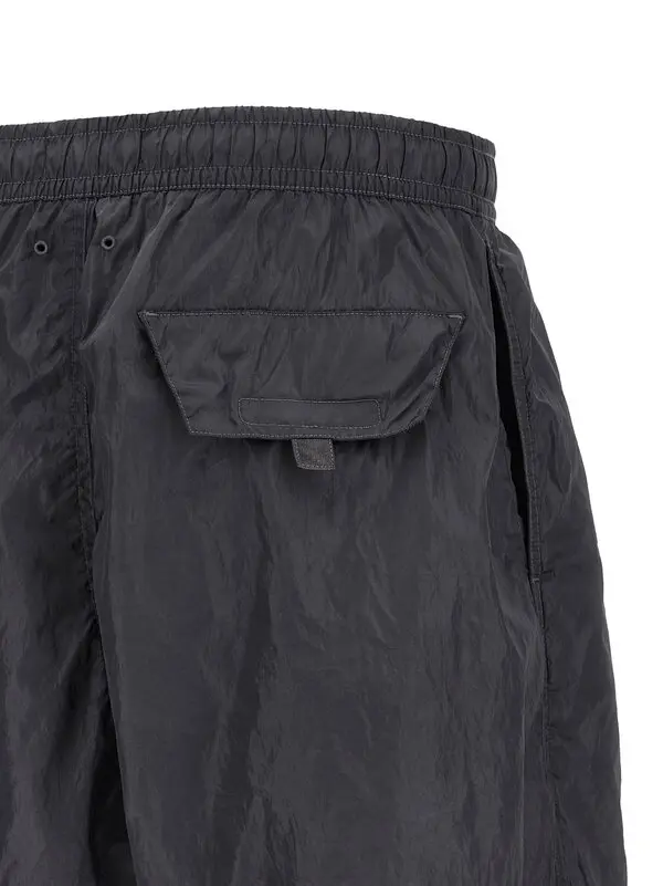Stone Island Logo Print Swim Shorts