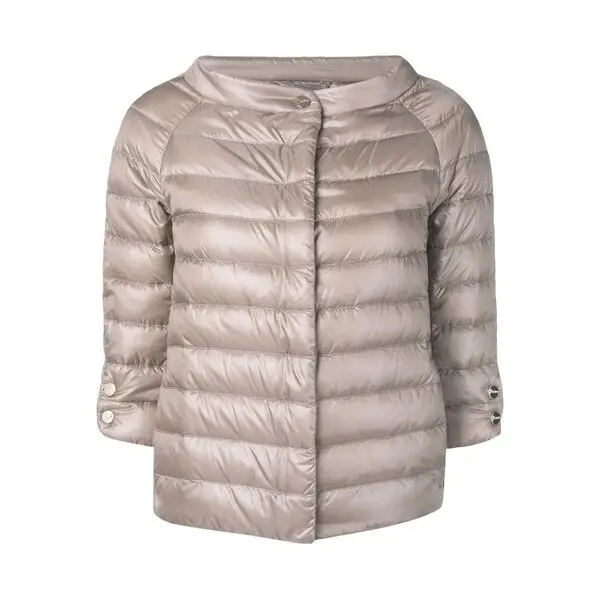 Herno Padded Jacket With Concealed Press-stud Fastening - Cream