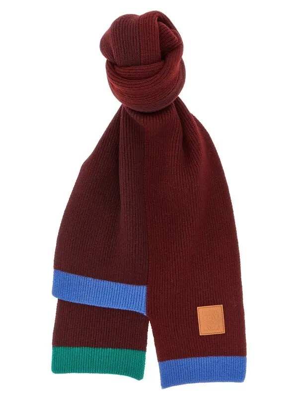 Loewe Wool Asymmetrical Scarf - Multicolor