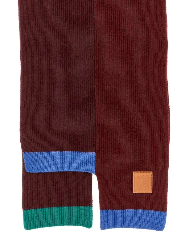 Loewe Wool Asymmetrical Scarf - Multicolor