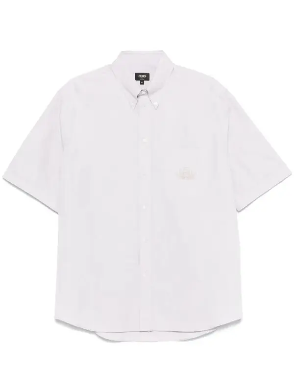 Fendi Crest Oxford Cotton Shirt - Multicolor