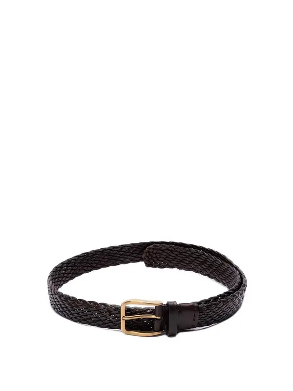 Brunello Cucinelli Woven Calfskin Belt - Multicolor