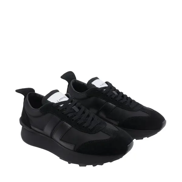 LANVIN Bumpr" Fabric And Suede Sneakers - Black