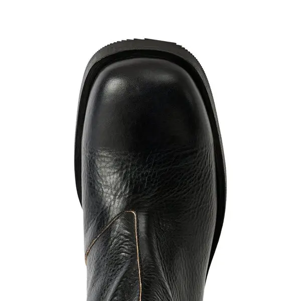 Our Legacy Leather Square Toe Boots