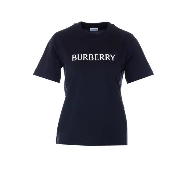 Burberry Logo Print Cotton T-shirt - Black