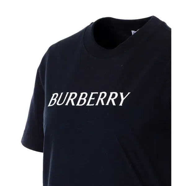 Burberry Logo Print Cotton T-shirt - Black