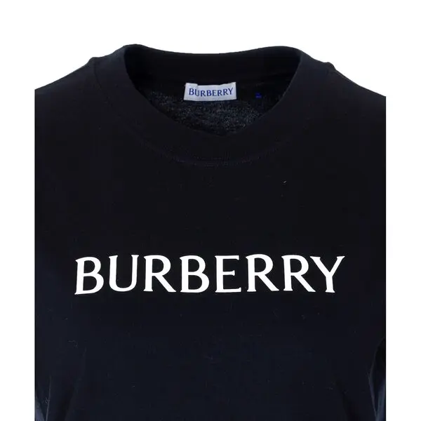 Burberry Logo Print Cotton T-shirt - Black