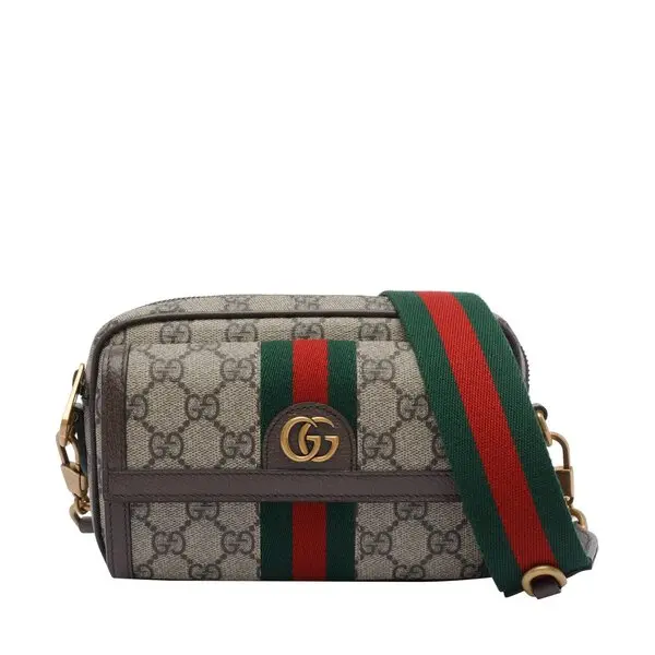 Gucci Ophidia Gg Supreme Canvas Mini Crossbody Bag - Gray