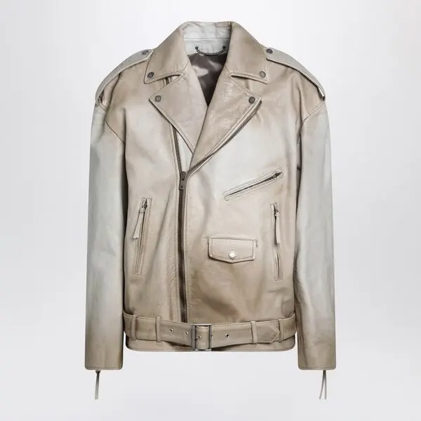 GOLDEN GOOSE Phoebe Leather Jacket - Cream