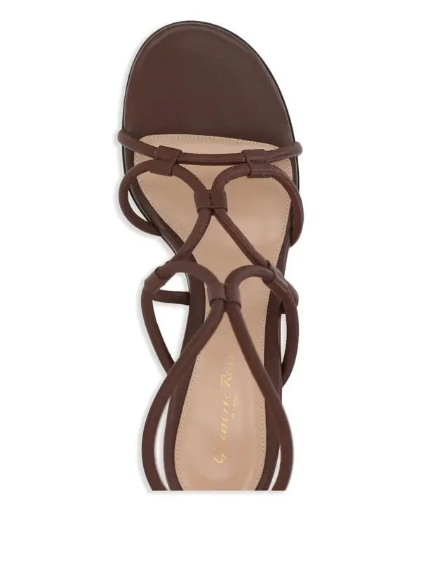 GIANVITO ROSSI Multi-way Strap Heeled Sandals - Brown