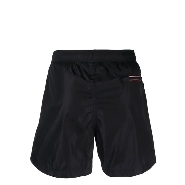 Moncler Swim Shorts With Logo Patch - Blue