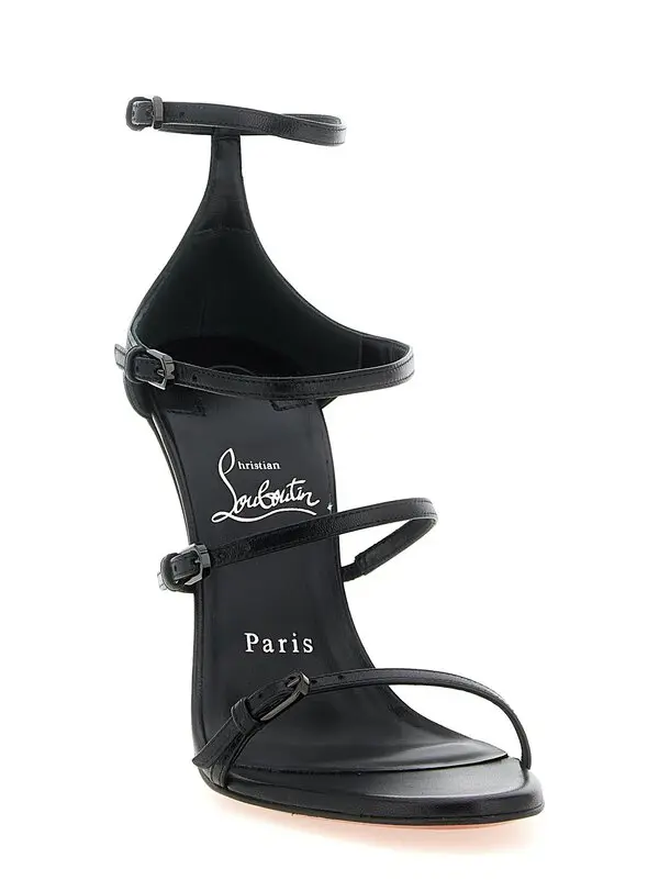 CHRISTIAN LOUBOUTIN Millenium Leather Sandals With Stiletto Heel