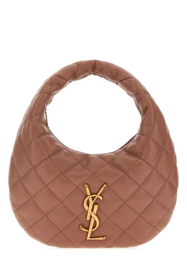 Saint Laurent Antiqued Nappa Leather Icarino Shoulder Bag - Pink