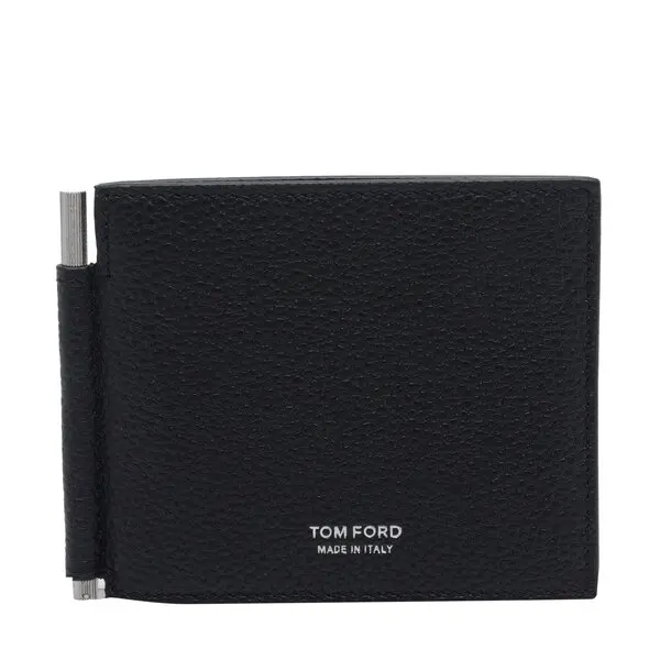 TOM FORD T Line Clip Wallet - Black