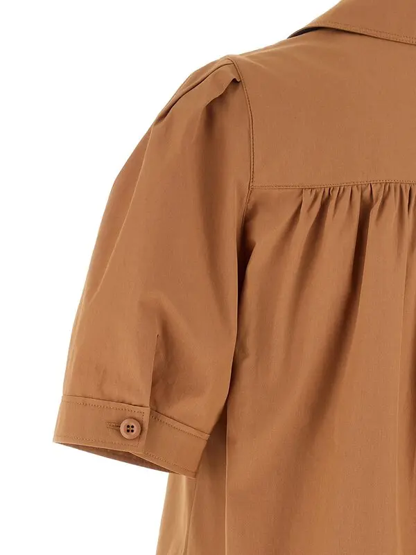 Chloé Logo Embroidered Cotton Poplin Shirt