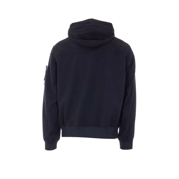 Stone Island Logo Light Soft Shell-r Jacket - Black