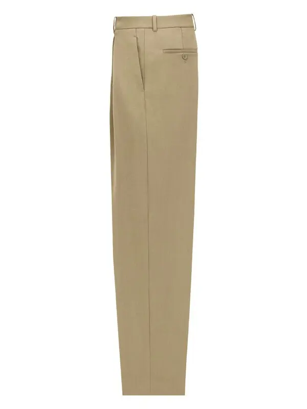 Saint Laurent Wool Gabardine High-waisted Carrot Trousers