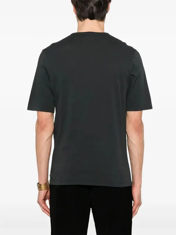 Saint Laurent Tonal Logo Embroidery Cotton T-shirt
