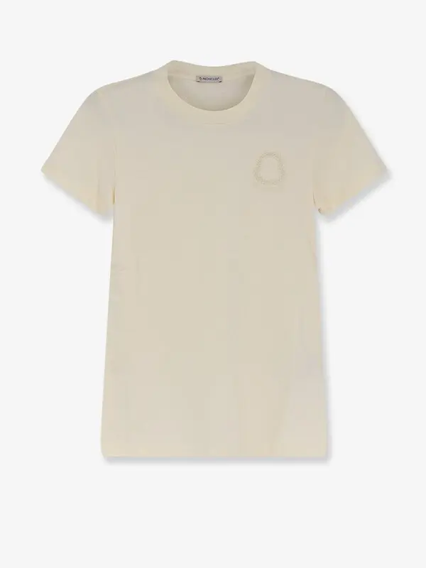 Moncler Cotton T-shirt With Flocked Logo - Multicolor