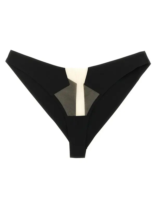 Rick Owens X Livy 'block Line' Briefs With Tulle Inserts - Black