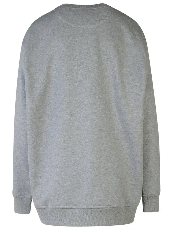 Etro Grey Cotton Sweatshirt With Embroidered Logo