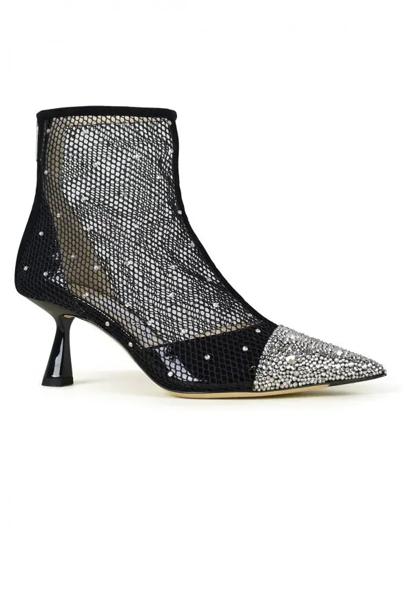 JIMMY CHOO Kix 65 Embellished Mesh Ankle Boots