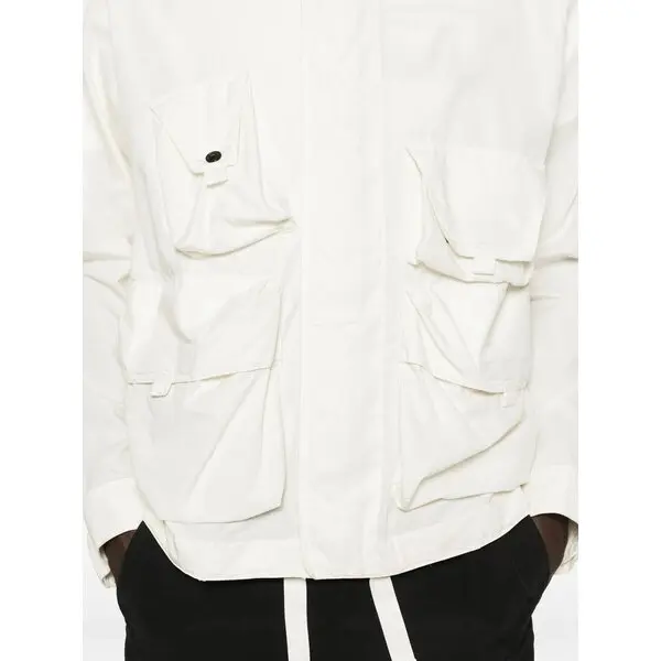 Stone Island Military Jacket With Zip Fastening And Logo Patch