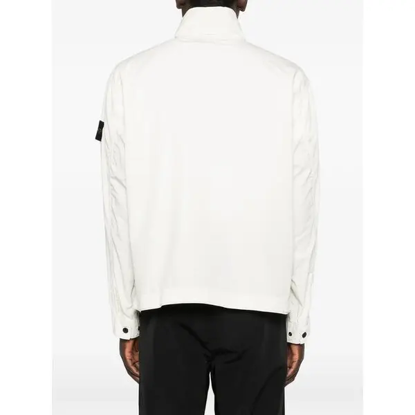 Stone Island Military Jacket With Zip Fastening And Logo Patch