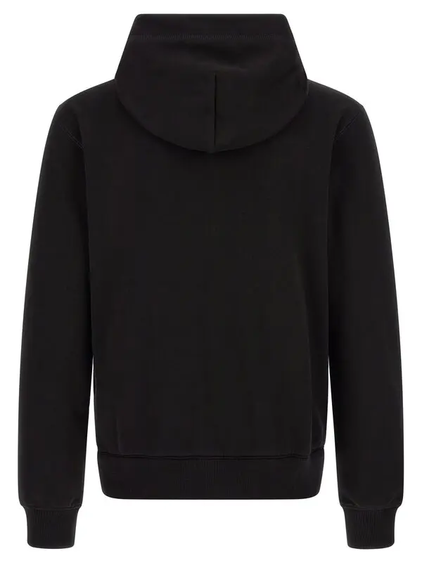 Dolce & Gabbana Logo Plaque Zip-up Hoodie - Black