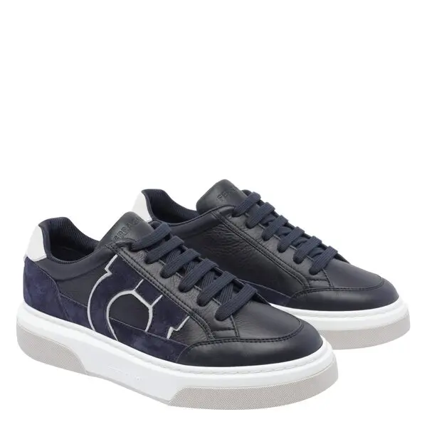 FERRAGAMO Gancini Low Sneakers - Blue