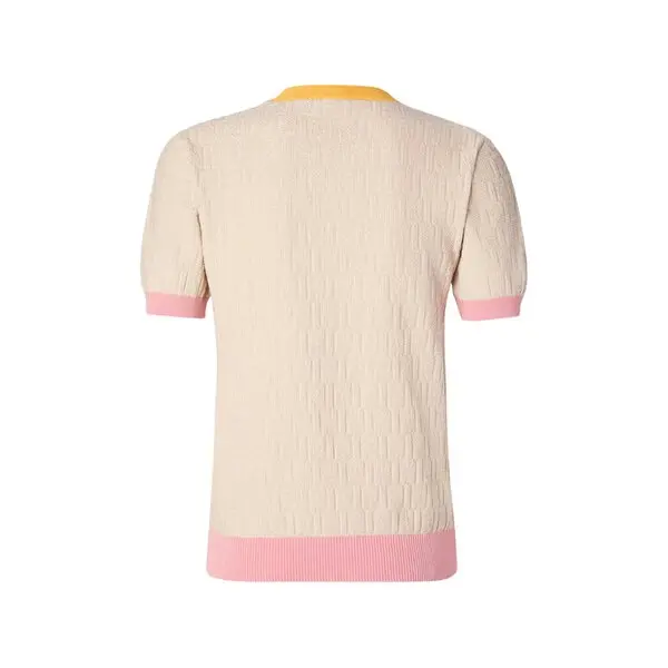 Fendi Textured Knit Short Sleeve Top