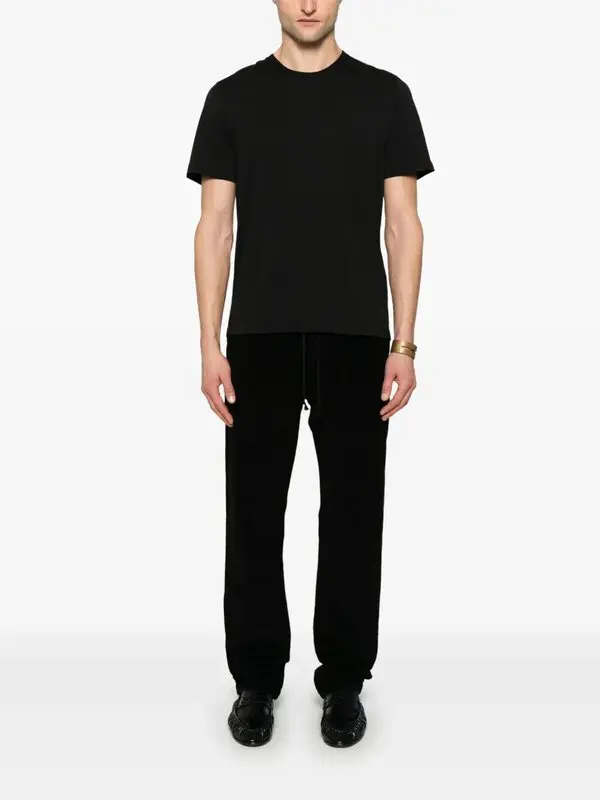 Saint Laurent Cassandre Embroidery Cotton T-shirt