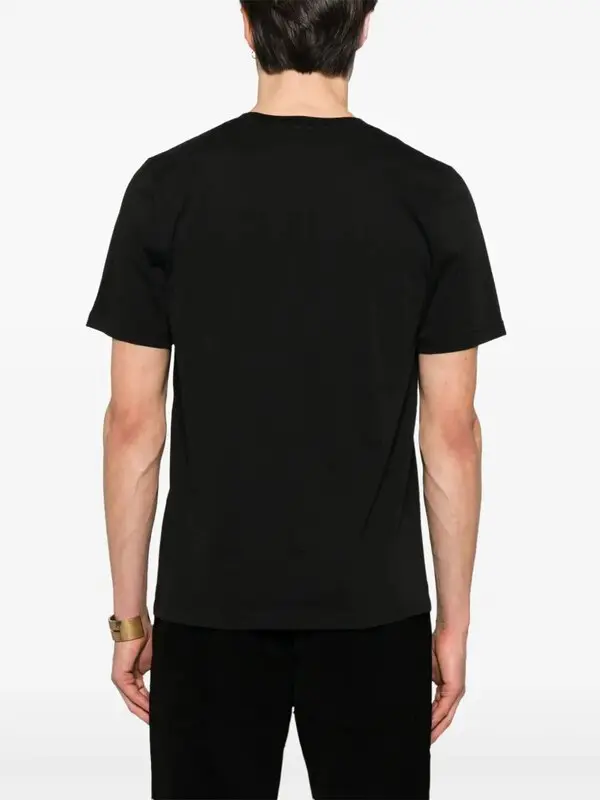 Saint Laurent Cassandre Embroidery Cotton T-shirt